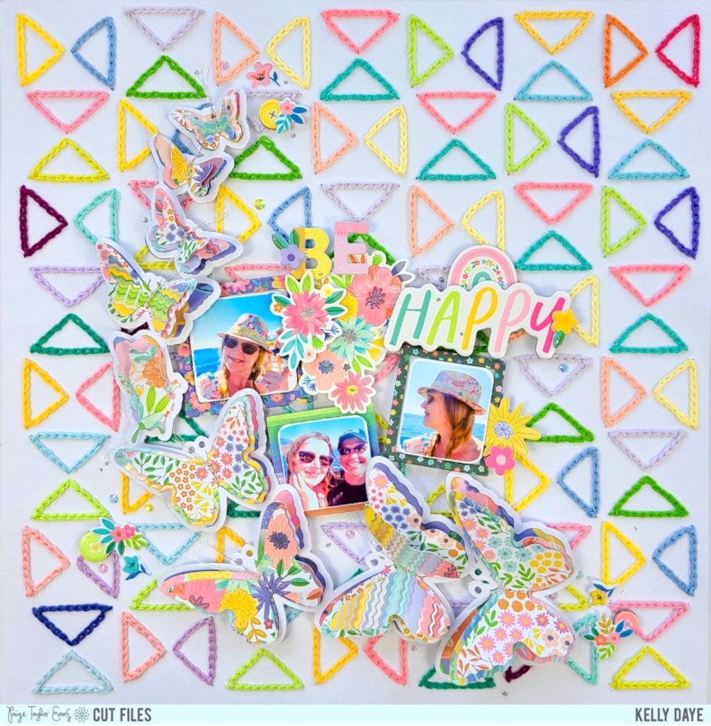 Be Happy Layout with Paige Evans Quilt For Stitching Cut File – Kelly ...